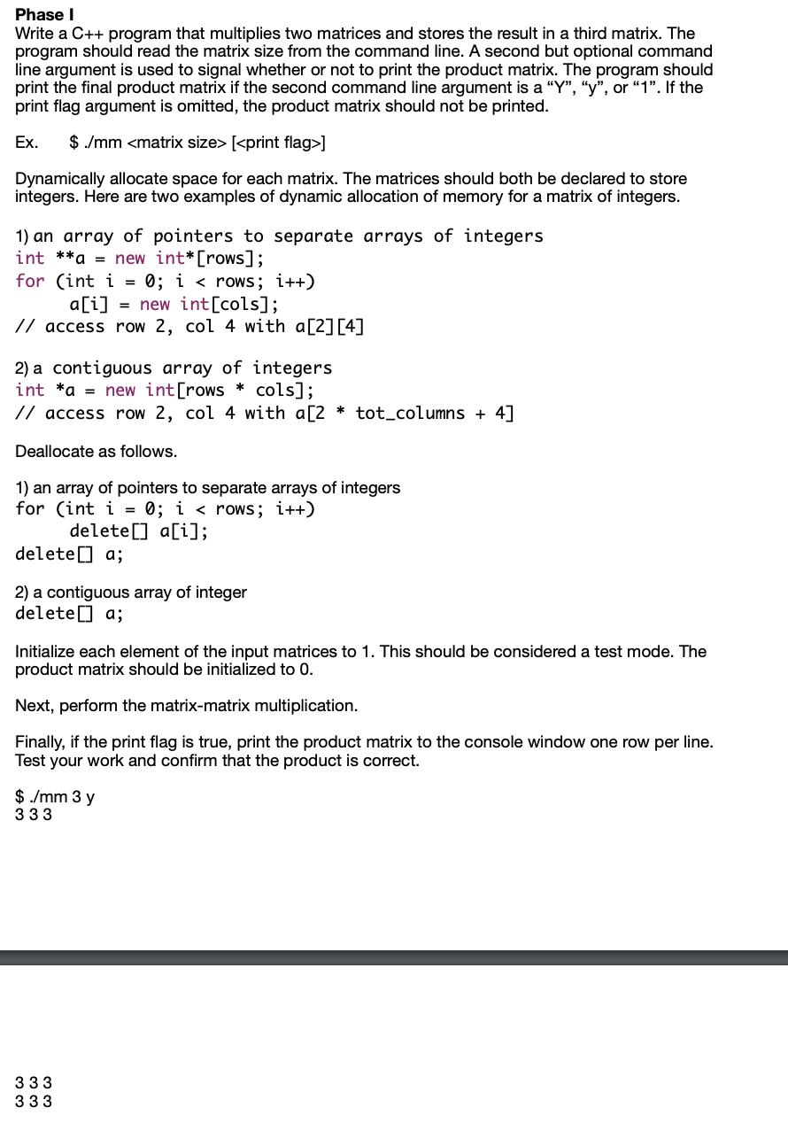 Solved Phase Write A C Program That Multiplies Two