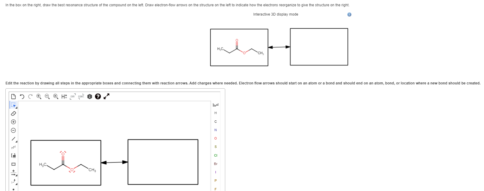 Solved In the box on the right, draw the best resonance | Chegg.com