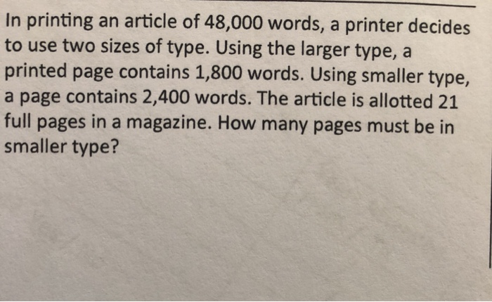 Solved In printing an article of 48,000 words, a printer | Chegg.com