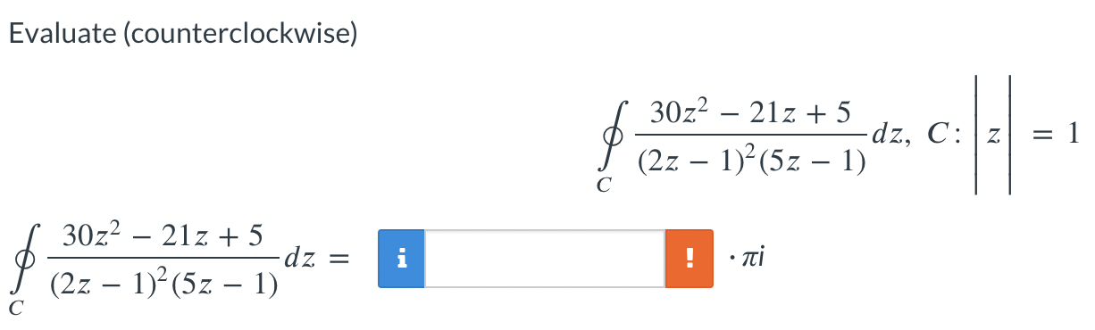 Solved Evaluate (counterclockwise) | Chegg.com