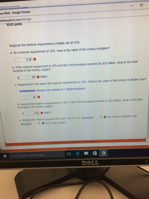 Solved Suppose the reserve requirement is initially set at | Chegg.com Solved Suppose the reserve requirement is initially set at | Chegg.com