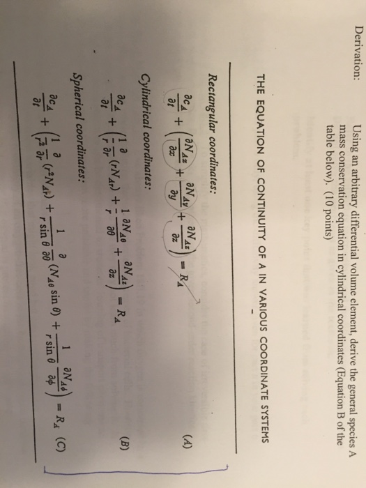 Solved Derivation: Using an arbitrary differential volume | Chegg.com