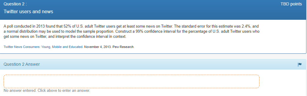 Solved TBD points Question 2 : Twitter users and news A poll | Chegg.com