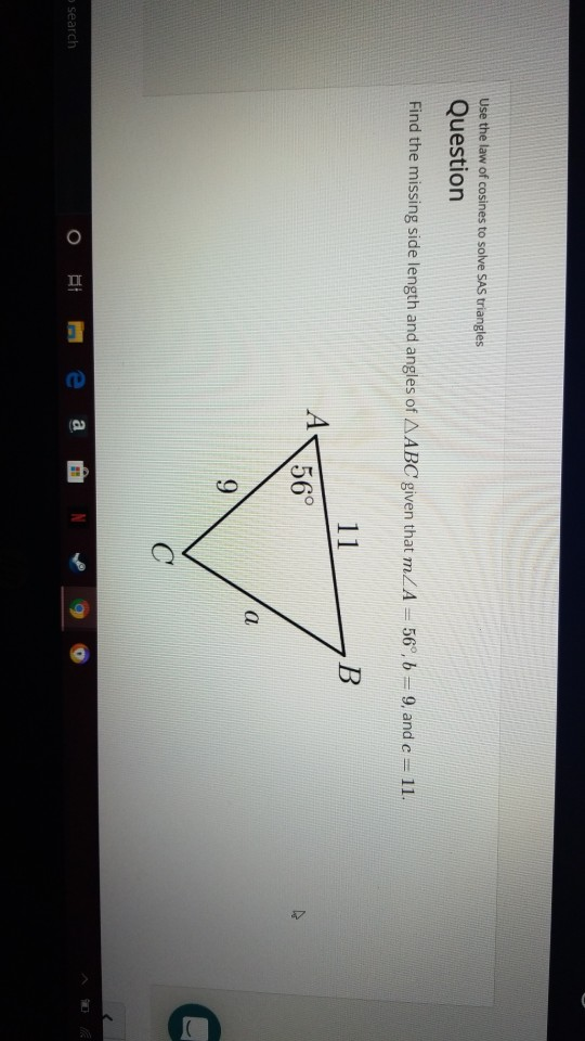 Solved Use the law of cosines to solve SAS triangles | Chegg.com