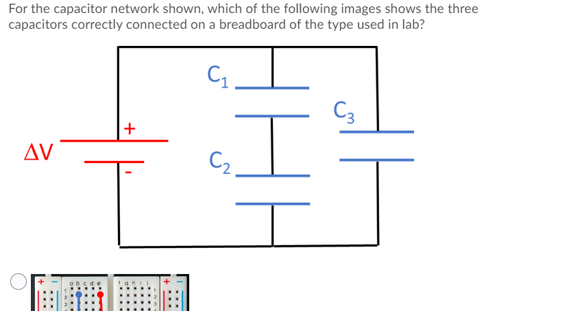 Solved For the capacitor network shown, which of the | Chegg.com