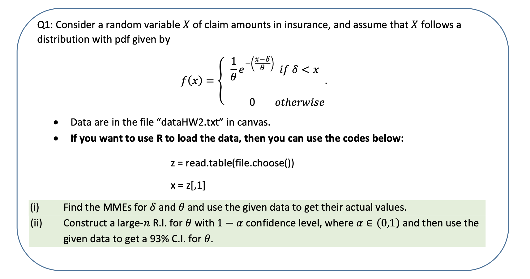 Solved Q1: Consider a random variable X of claim amounts in | Chegg.com