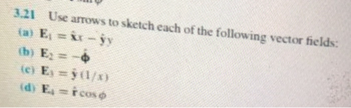 Solved Use arrows to sketch each of the following vector | Chegg.com