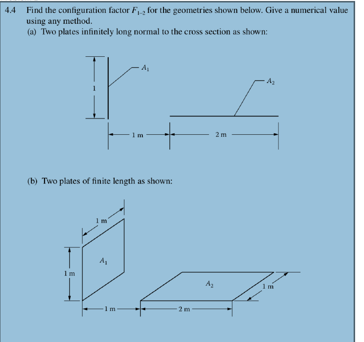 Solved 4.4 Find the configuration factor F-2 for the | Chegg.com