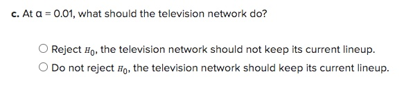 Solved A television network is deciding whether or not to | Chegg.com