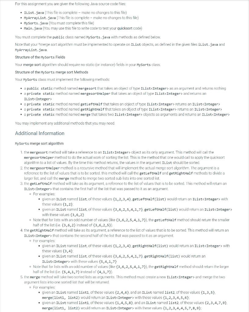 Solved For this assignment you are given the tollowing Java | Chegg.com