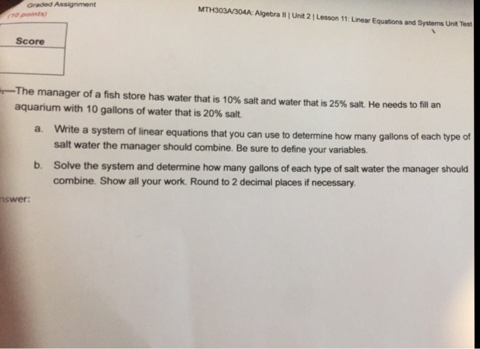 Solved Graded Assignment MTH303A/304A Algebra II I Unit 2 1 | Chegg.com