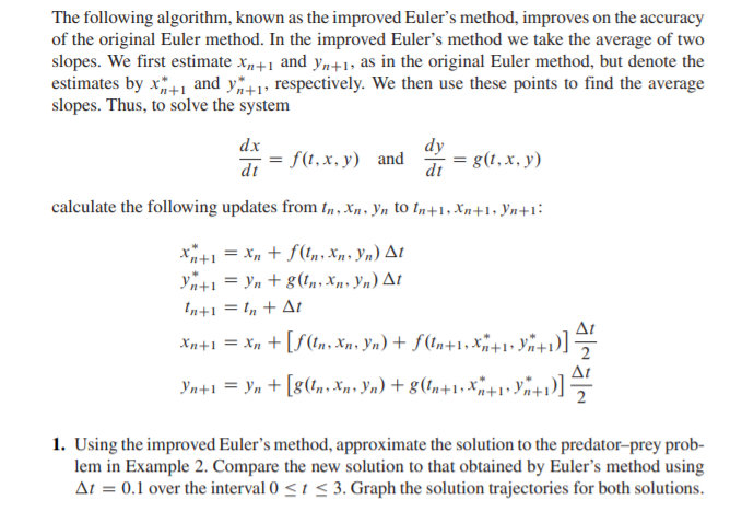 Solved The following algorithm, known as the improved | Chegg.com