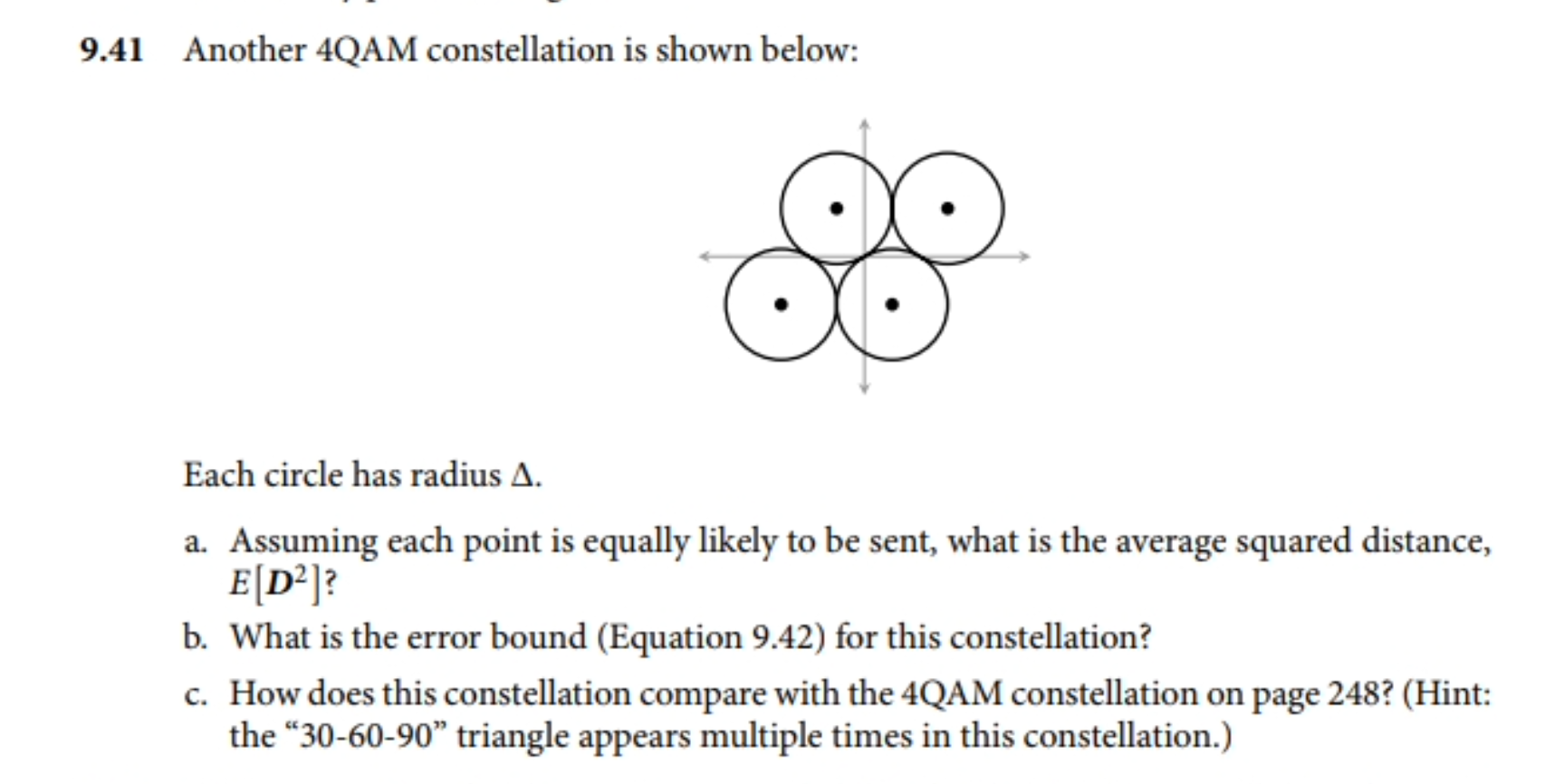 9.41 Another 4QAM constellation is shown below: Each | Chegg.com