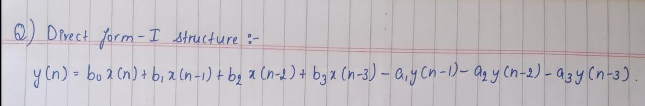 Solved draw a direct form 1 structure for : all zero system | Chegg.com