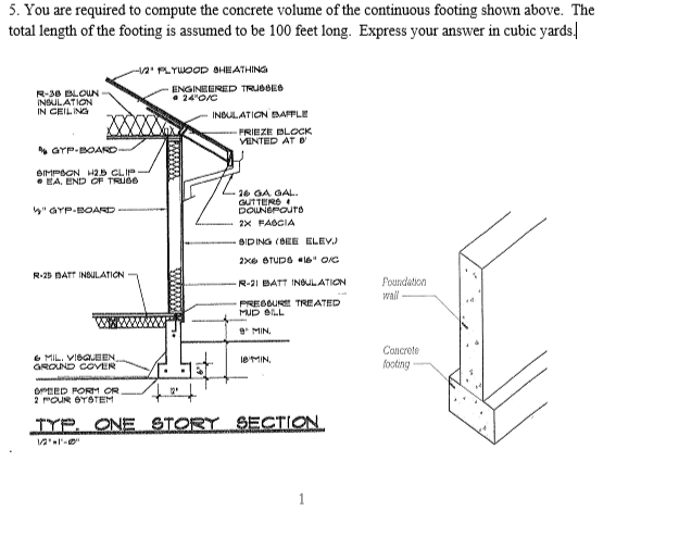 Solved 5. You are required to compute the concrete volume of | Chegg.com