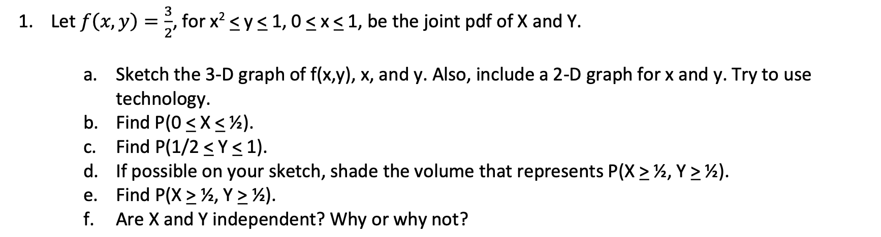 STAT(Probability) Problem It's about Joint | Chegg.com