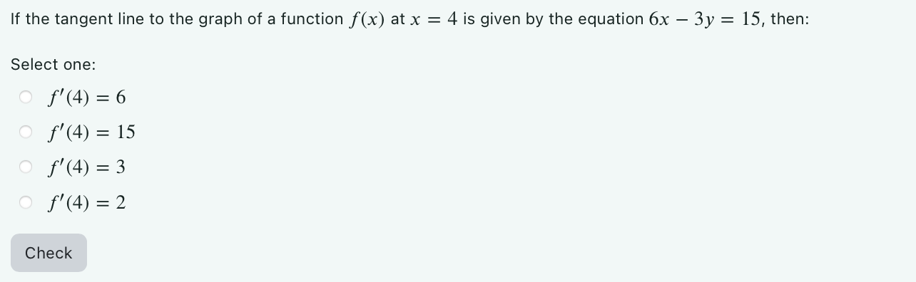 Solved If the tangent line to the graph of a function f(x) | Chegg.com