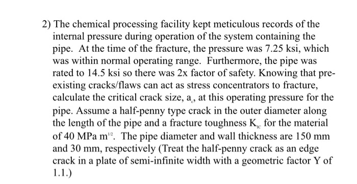 2) The chemical processing facility kept meticulous | Chegg.com