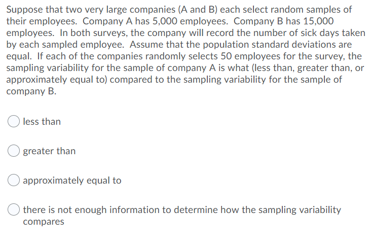 Solved Suppose that two very large companies (A and B) each | Chegg.com