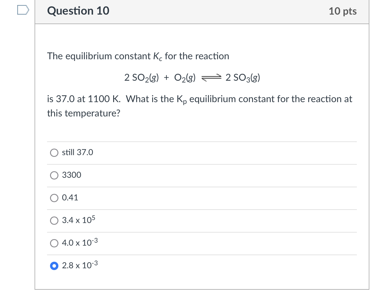 Solved Consider the following equilibrium process at a high | Chegg.com