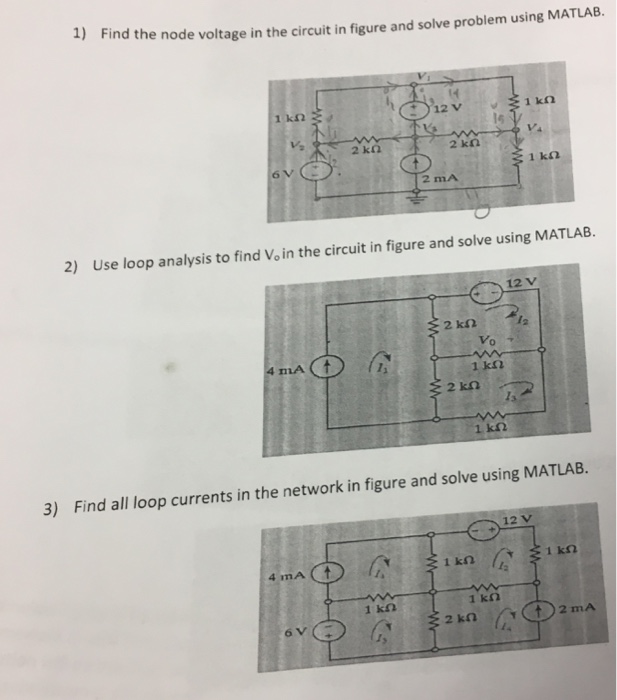 Solved Find the node voltage in the circuit in figure and | Chegg.com