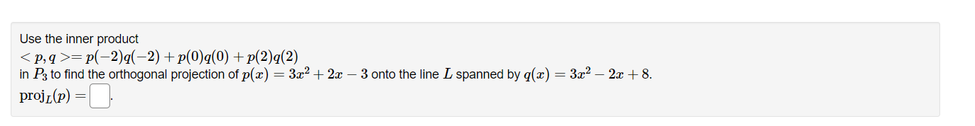 Solved Use the inner product | Chegg.com