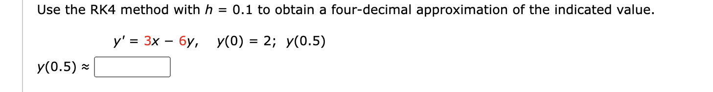 Solved Use the RK4 method with h=0.1 to obtain a | Chegg.com