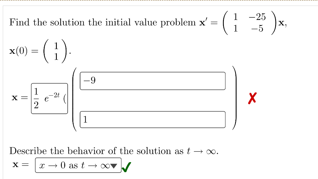 Solved Find the solution the initial value problem | Chegg.com