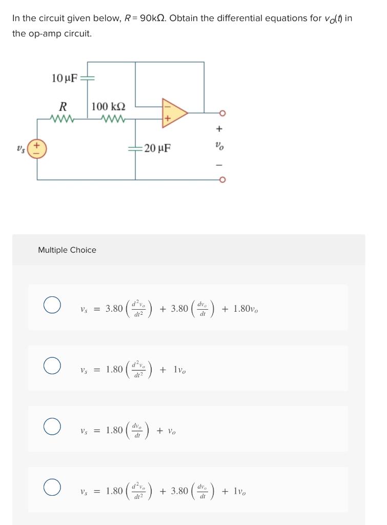Solved In the circuit given below, R=90k12. Obtain the | Chegg.com