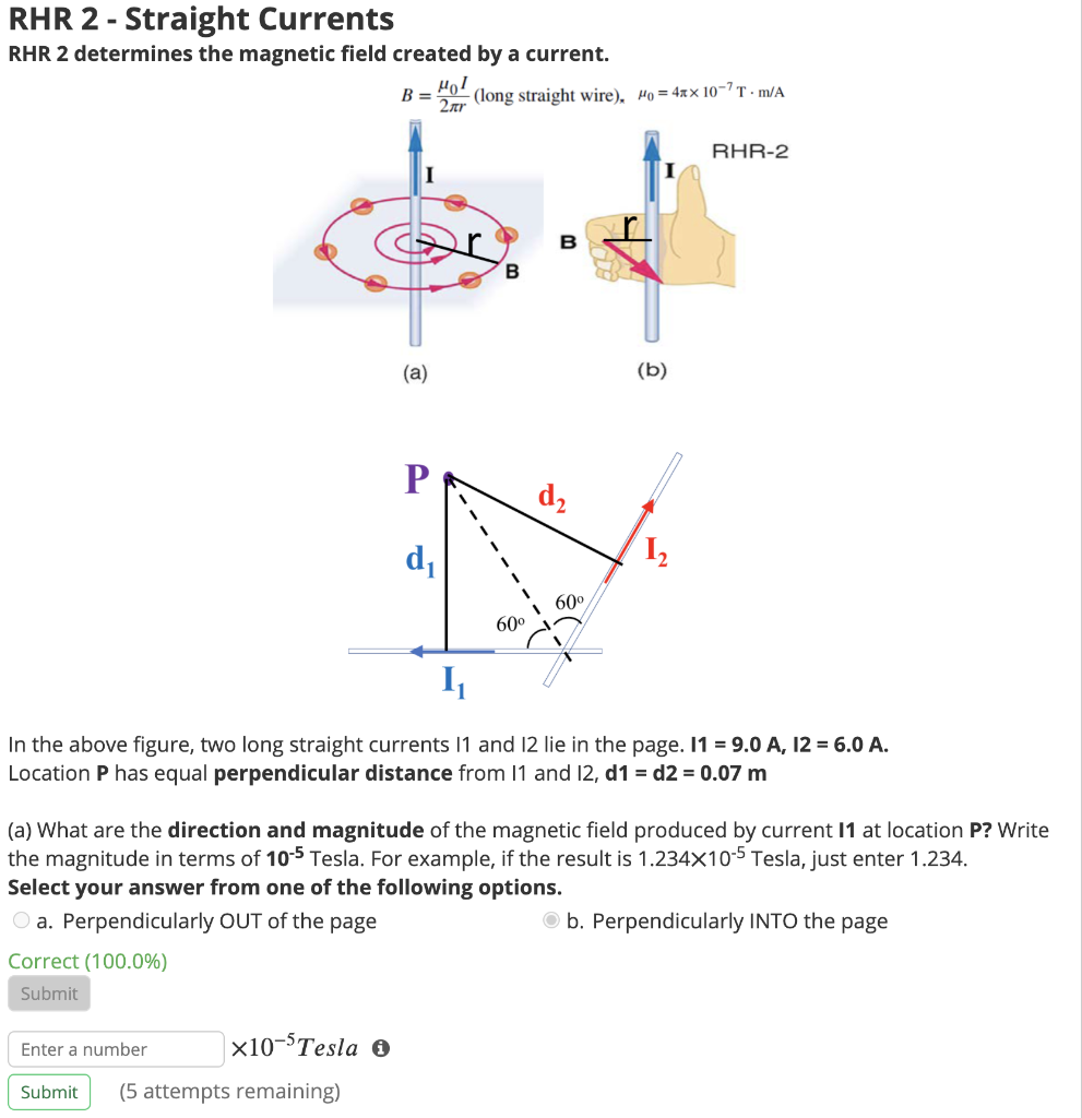 Solved Question 3 - RHR 2 - Straight Currents - RHR 2 | Chegg.com