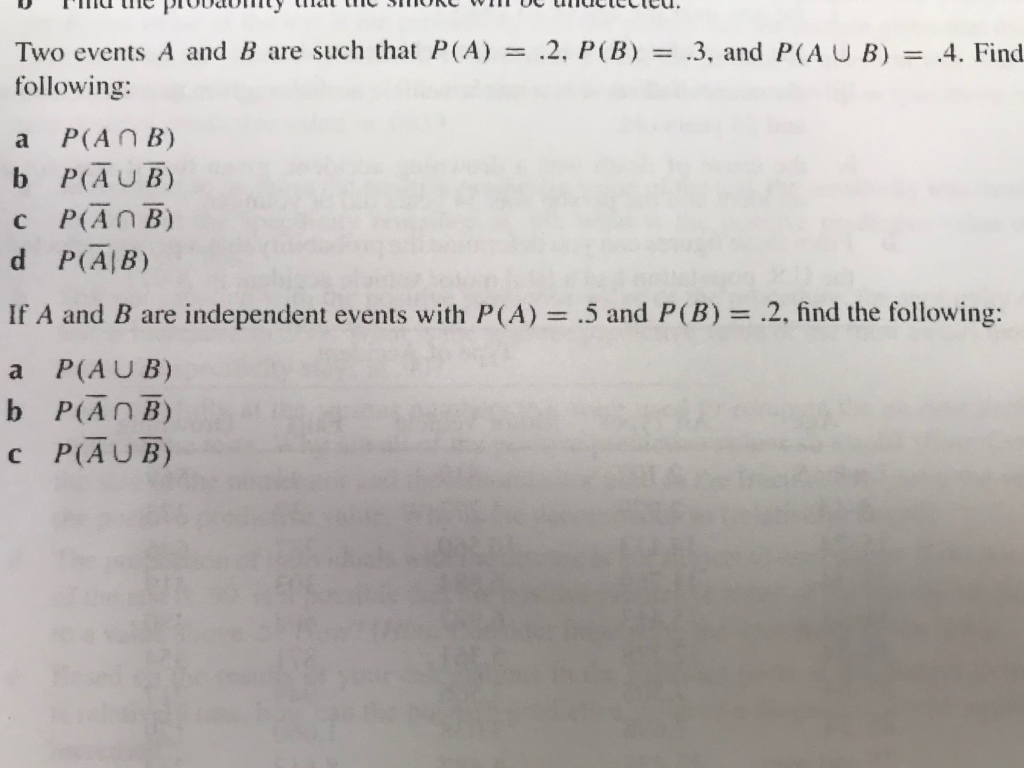 Solved Two events A and B are such that P(A)2, P(B).3, and | Chegg.com