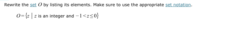 Solved Rewrite the set O ﻿by listing its elements. Make sure | Chegg.com