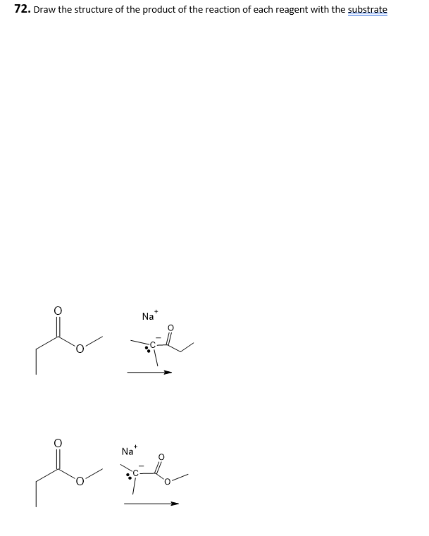 Solved 72. Draw the structure of the product of the reaction | Chegg.com