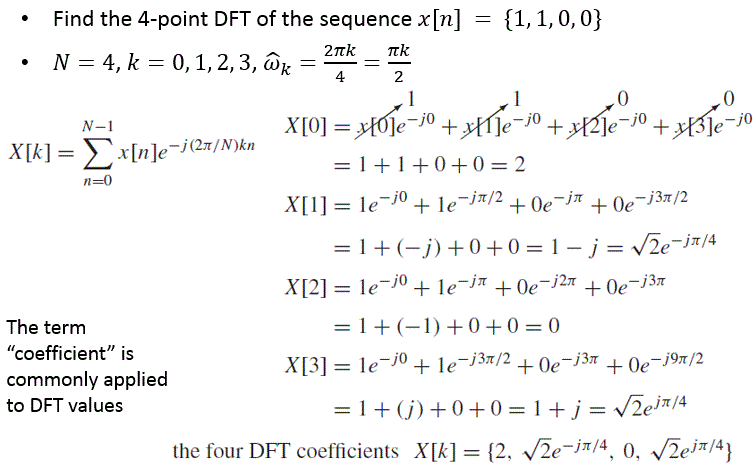 Solved The Discrete Fourier Transform N-1 X[k] = | Chegg.com