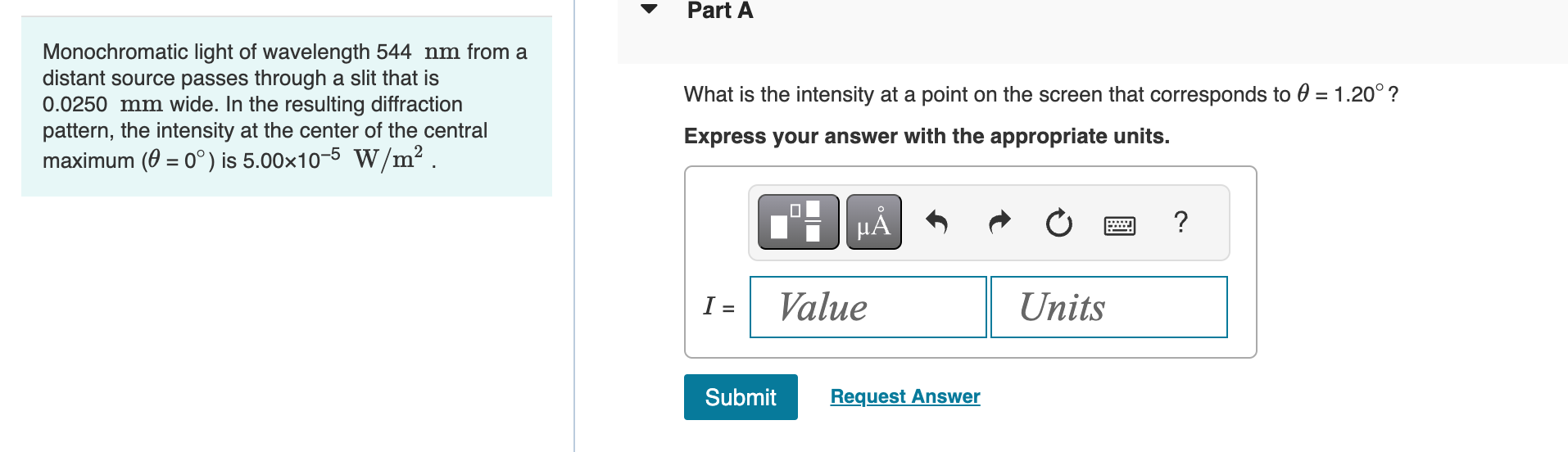 Monochromatic Light Of Wavelength 544 ﻿nm From