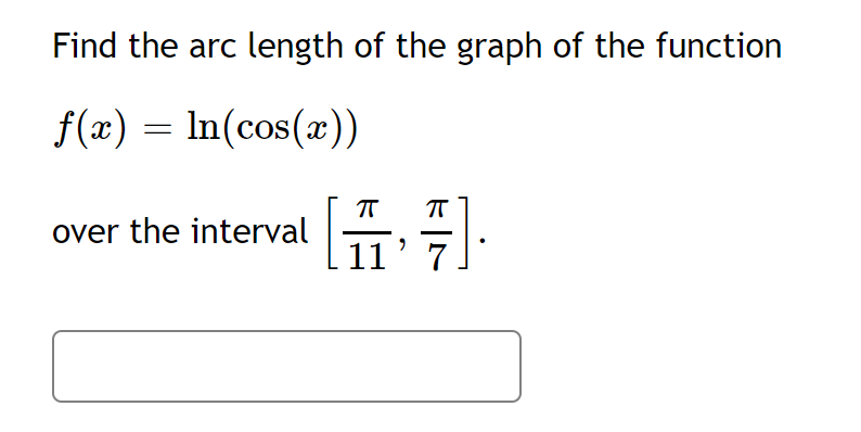 Solved Find the arc length of the graph of the function f(x) | Chegg.com