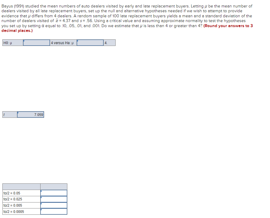 Solved Bayus (1991) studied the mean numbers of auto dealers | Chegg.com