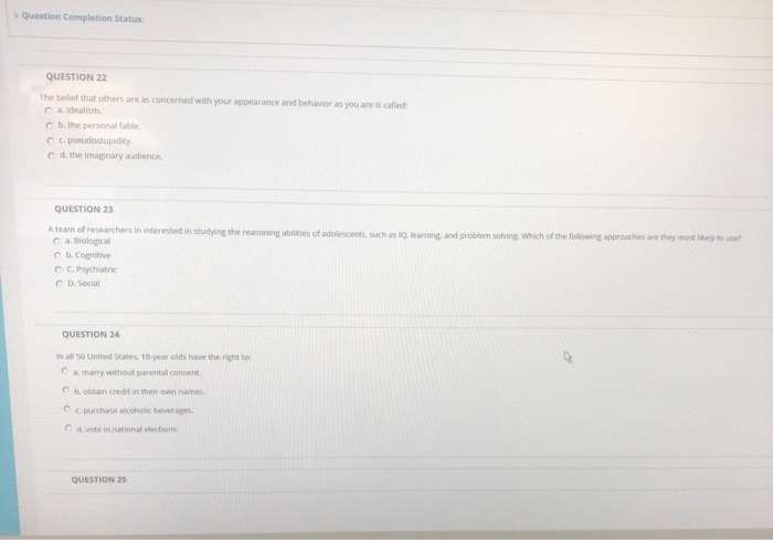Solved v Question Completion Status: QUESTION 16 Generation | Chegg.com