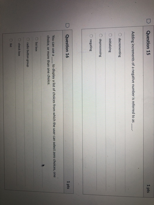 Solved D Question 11 1 pts A(n) is a numeric variable used | Chegg.com Solved D Question 11 1 pts A(n) is a numeric variable used | Chegg.com