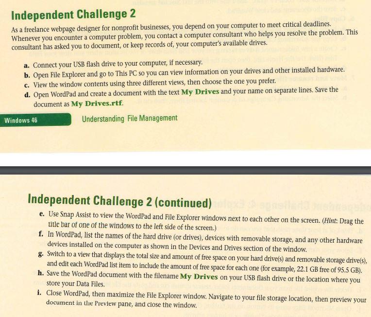 Solved Independent Challenge 2 As a freelance webpage | Chegg.com