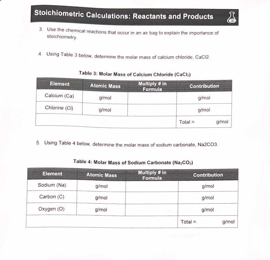 Solved Stoichiometric Calculations: Reactants and Products | Chegg.com