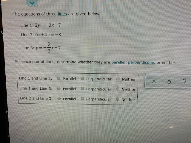 Solved The equations of three lines are given below. Line 1: | Chegg.com