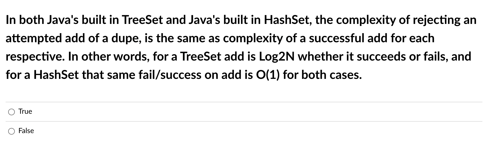 Solved In both Java's built in TreeSet and Java's built in | Chegg.com