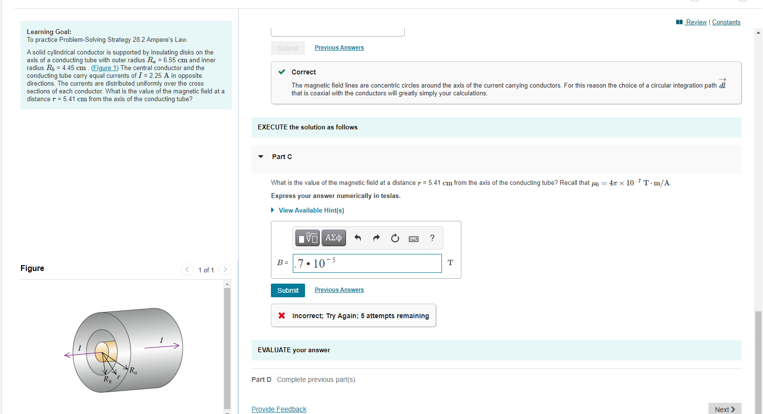 Solved Review Constants Submit Previous Answers Learning | Chegg.com