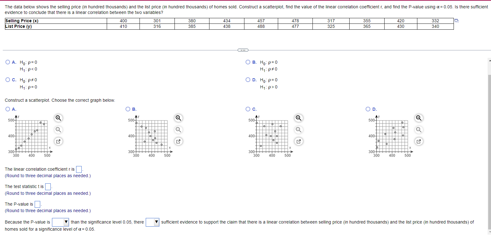 Solved evidence to conclude that there is a linear | Chegg.com
