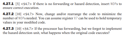 Solved 4.27.1 [5] If there is no forwarding or hazard | Chegg.com