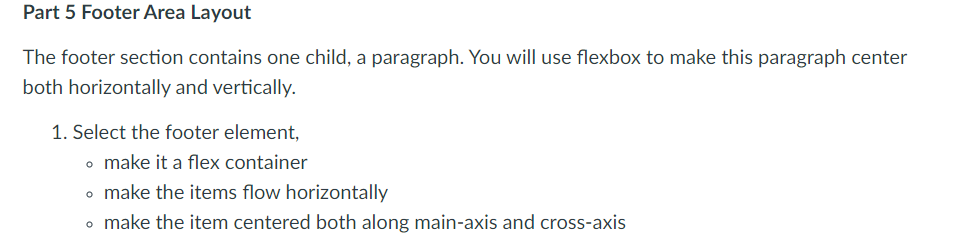 Solved Part 5 ﻿Footer Area LayoutThe footer section contains | Chegg.com