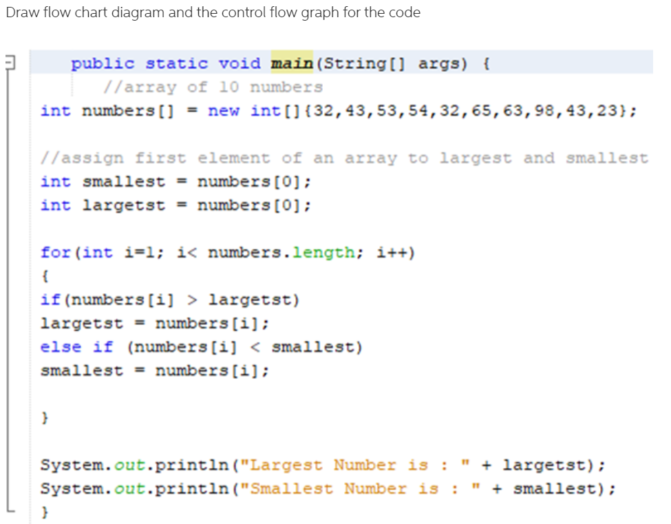 Solved Draw flow chart diagram and the control flow graph | Chegg.com