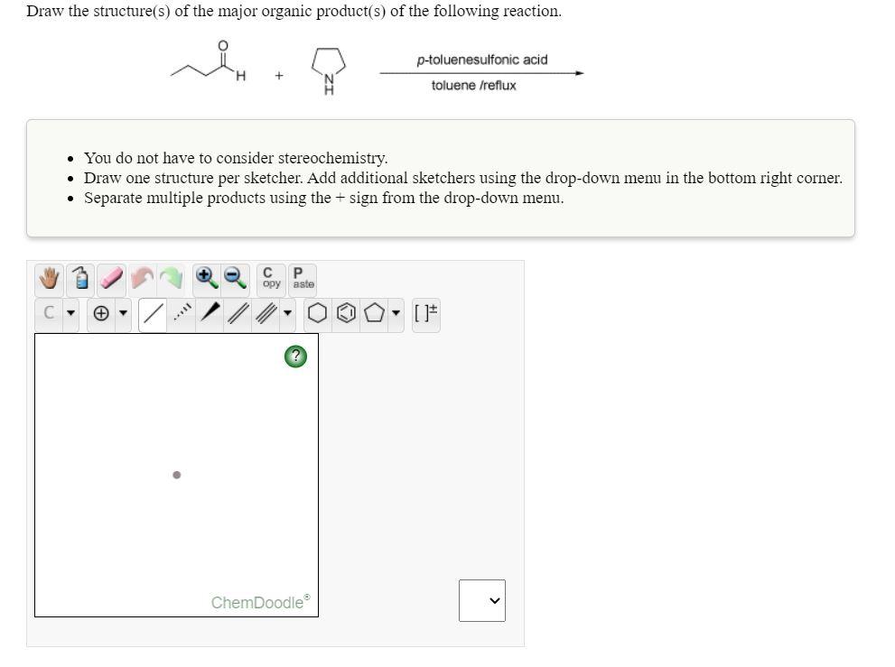 Draw the structure(s) of the major organic product(s) | Chegg.com