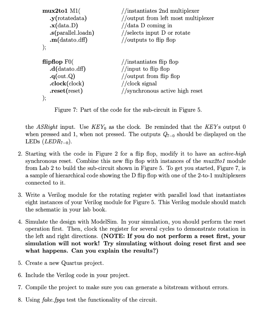 4 Part III Figure 5 shows a positive edge-triggered | Chegg.com